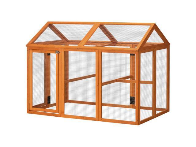 Click here for Aosom Wooden Chicken Run  Combinable Design with P... prices