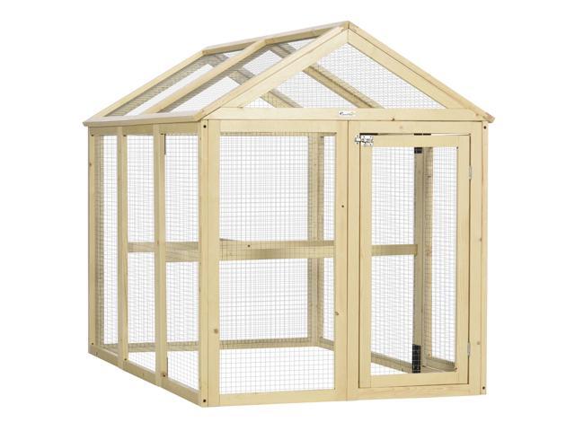 Click here for Aosom Wooden Chicken Run  Combinable Design with P... prices