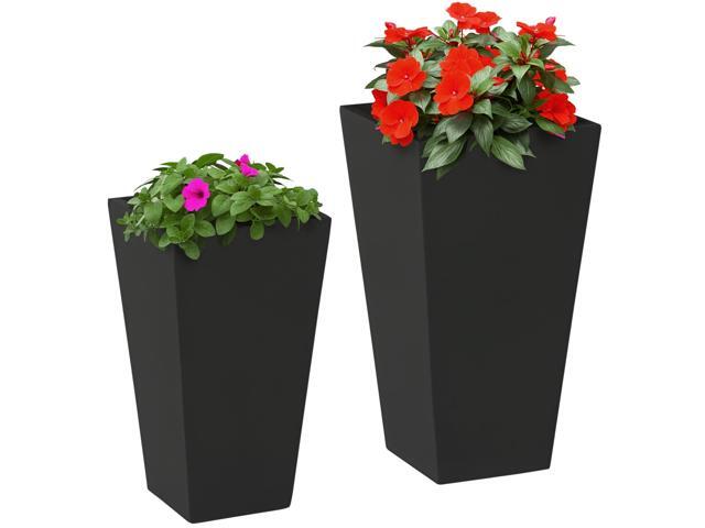Click here for Aosom 2-Pack Outdoor Planter Set  Flower Pots with... prices