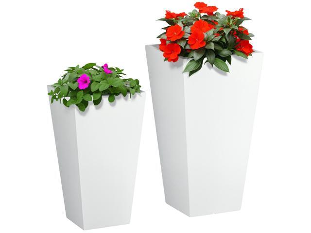 Click here for Aosom 2-Pack Outdoor Planter Set  Flower Pots with... prices