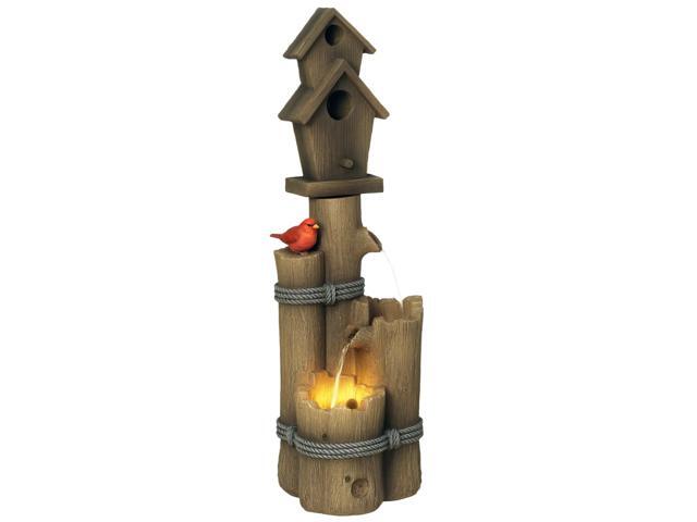 Click here for Aosom Outdoor Fountain with Birdhouse  Cascading G... prices