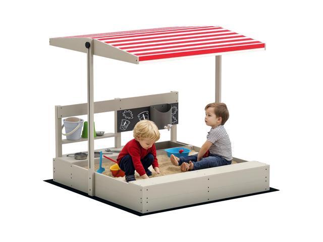 Click here for Aosom Kids Sandbox with Height Adjustable Canopy... prices