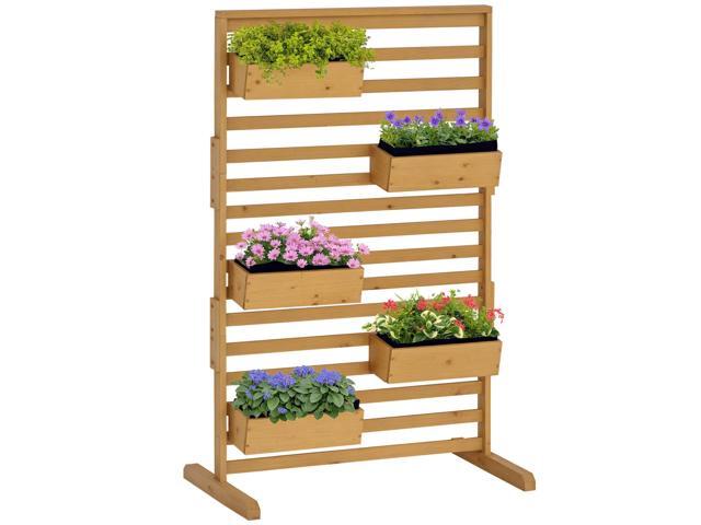 Click here for Aosom Wooden Plant Trellis Stand with 5 Hanging Pl... prices