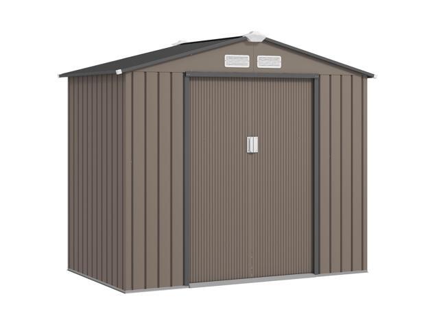 Click here for Aosom 7x4 Storage Shed  Outdoor Garden Tool Shed w... prices
