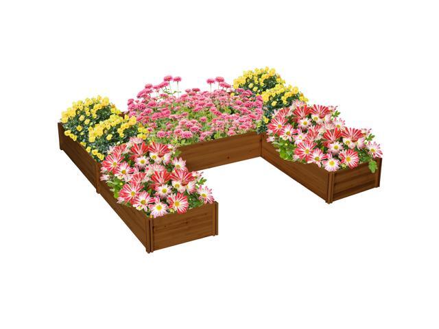 Click here for Aosom Raised Garden Bed  Set of 5 Large Wooden Box... prices