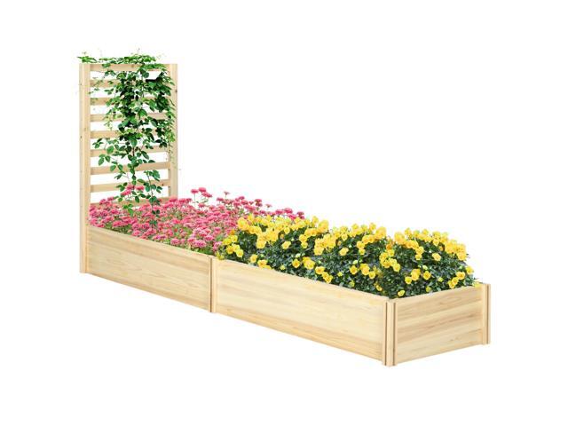 Click here for Aosom Wood Planter Box with Trellis for Climbing P... prices