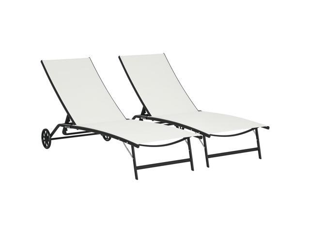 Click here for Aosom Chaise Lounge Outdoor  2 Piece Lounge Chair... prices