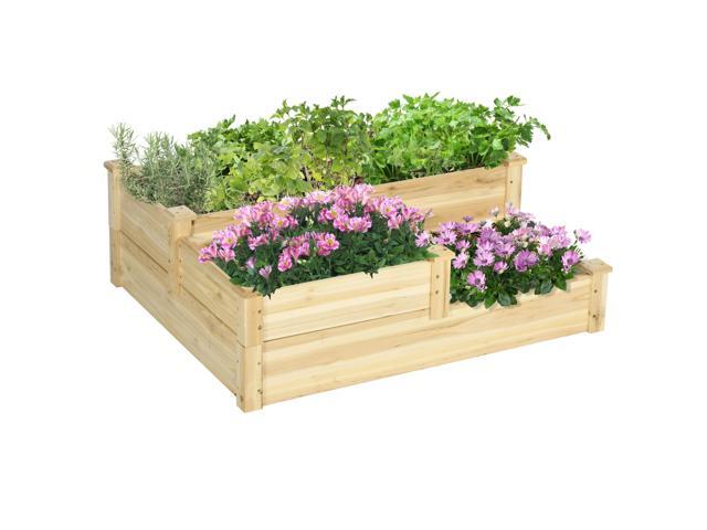 Click here for Aosom 3 Tier Raised Flower Bed Outdoor Planter Box... prices