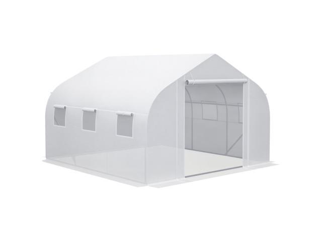 Click here for Aosom 11.5 x 10 x 6.5 Walk-in Greenhouse  Tunnel G... prices