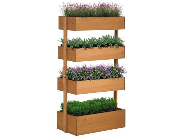 Click here for Aosom Vertical 4 Tier Raised Garden Bed  Wooden Pl... prices