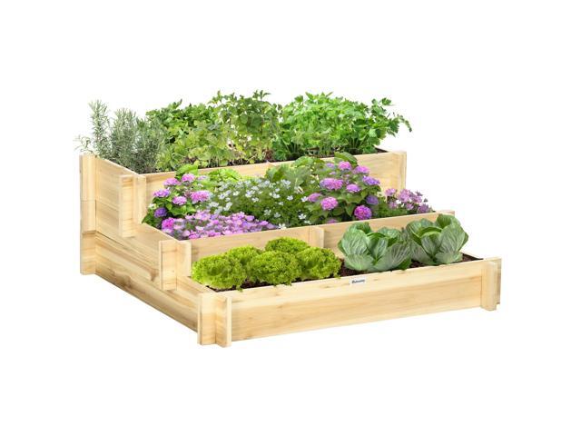 Click here for Aosom 3 Tier Raised Garden Bed  Water Draining Fab... prices