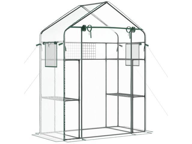 Click here for Aosom Outdoor Walk-in Mini Greenhouse with Mesh Do... prices