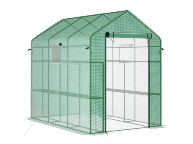 Click here for Aosom 7 x 5 x 6 Walk-in Greenhouse for Outdoors wi... prices