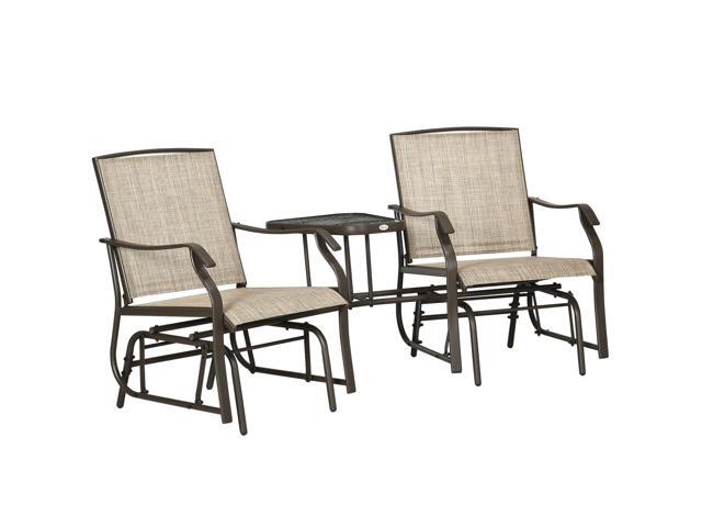 Click here for Aosom Outdoor Glider Chairs with Coffee Table  Pat... prices