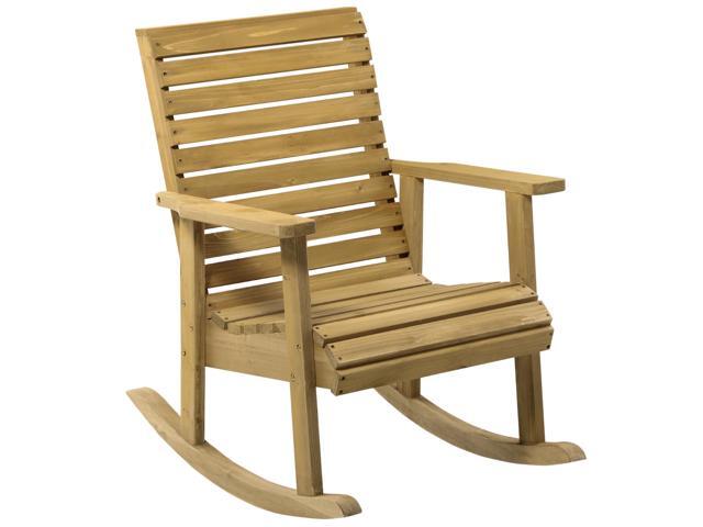 Click here for Aosom Wooden Outdoor Rocking Chair  Traditional Sl... prices