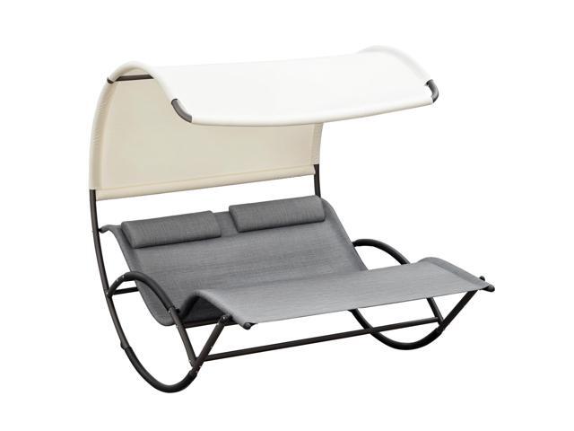Click here for Aosom Outdoor Double Chaise Rocking Chair  Day Bed... prices