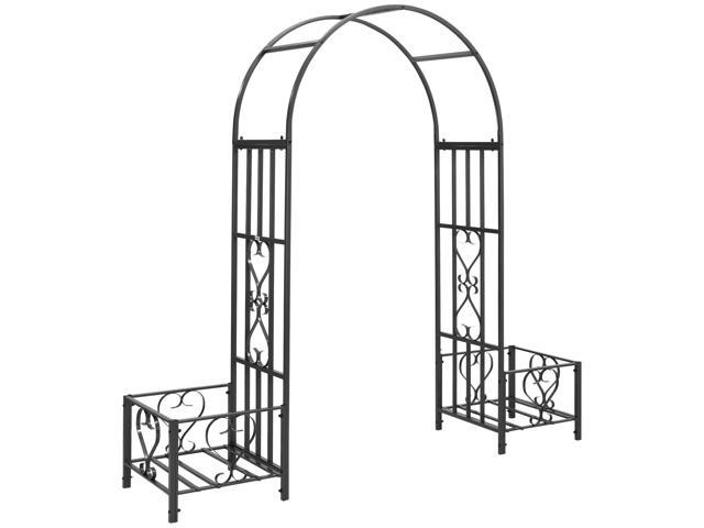 Click here for Aosom 6.7 Steel Garden Arch Arbor with Scrollwork... prices