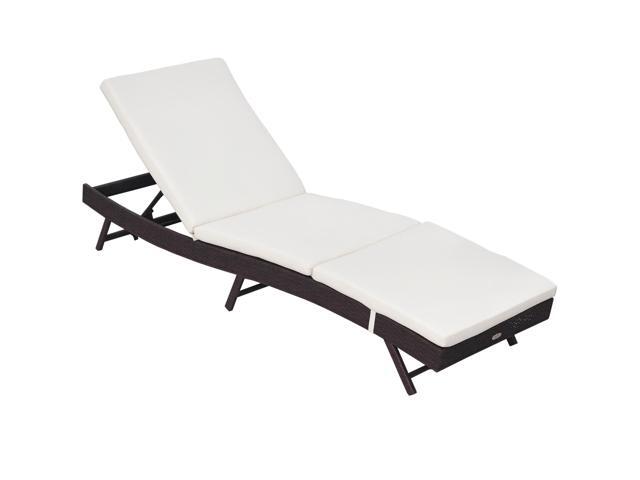 Click here for Aosom Patio Chaise Lounge  Pool Chair with 5 Posit... prices