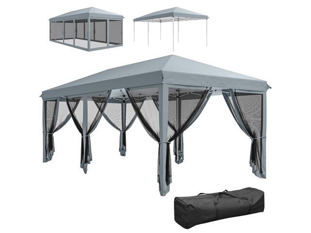 Click here for Aosom 10 x 20 Pop Up Canopy Tent with Netting  Hea... prices