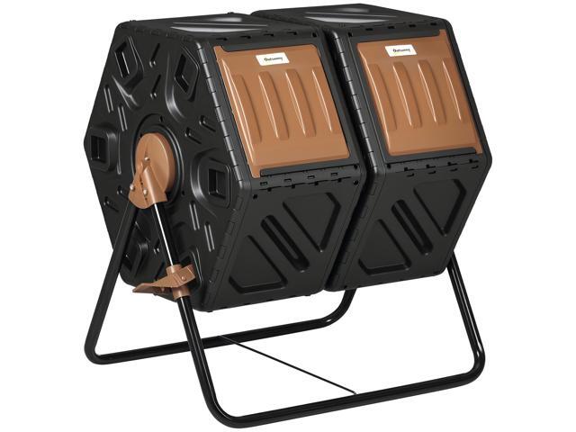 Click here for Aosom Dual Chamber Compost Tumbler Bin  Outdoor Tu... prices