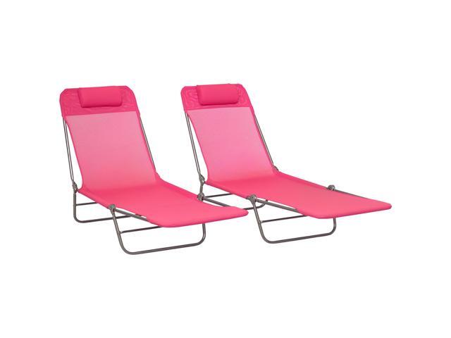 Click here for Aosom 2 Piece Folding Chaise Lounge Chairs  Pool S... prices