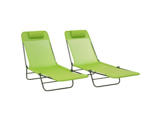 Click here for Aosom 2 Piece Folding Chaise Lounge Chairs  Pool S... prices