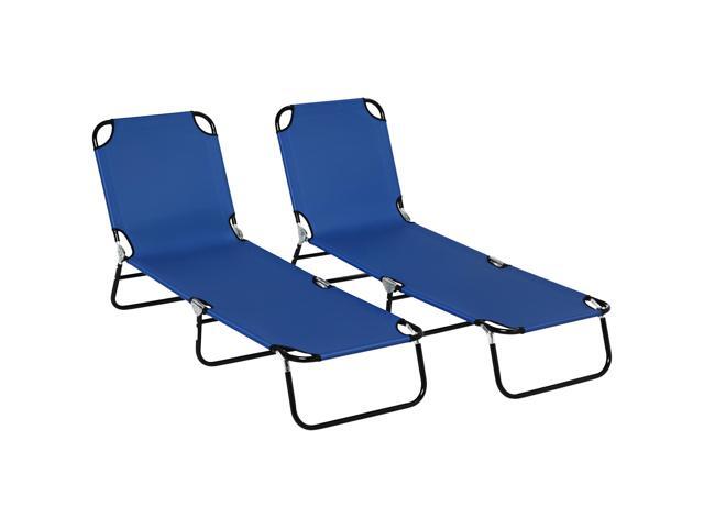 Click here for Aosom 2 Piece Folding Chaise Lounge Pool Chairs  O... prices