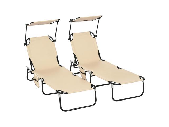 Click here for Aosom Folding Chaise Lounge Pool Lounge Chairs Set... prices