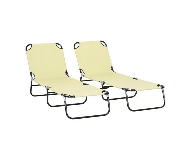 Click here for Aosom 2 Piece Folding Chaise Lounge Pool Chairs  O... prices