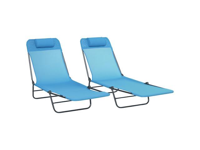 Click here for Aosom 2 Piece Folding Chaise Lounge Chairs  Pool S... prices