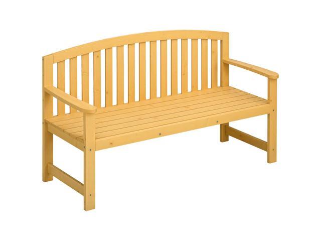 Click here for Aosom 56 Outdoor Wood Bench  2-Seater Garden Bench... prices