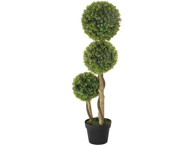 Click here for Aosom 35.5 Artificial Ball Boxwood Topiary Tree Fa... prices