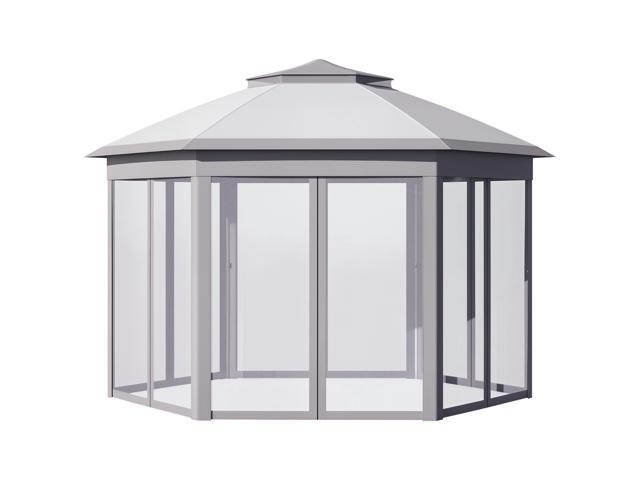 Click here for Aosom 11 x 13 Pop Up Gazebo Canopy Tent with Zippe... prices