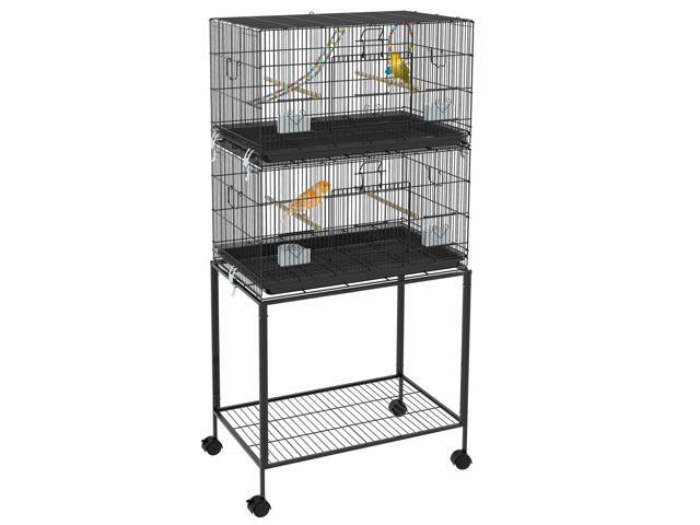 Click here for Aosom Double Stackable Bird Cage on Wheels w/ Stan... prices