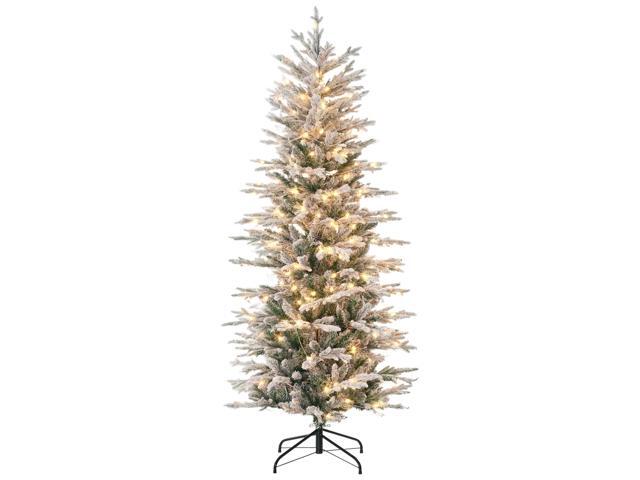 Click here for Aosom 6 Pre Lit Artificial Flocked Christmas Trees... prices