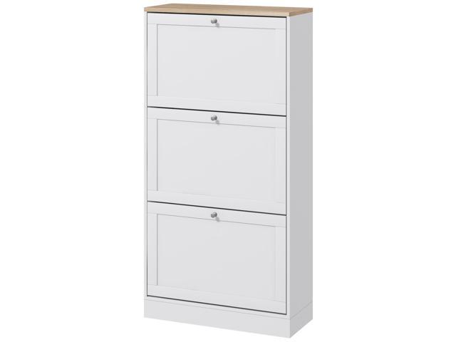 Click here for Aosom Modern Shoe Storage Cabinet with 3 Flip Draw... prices