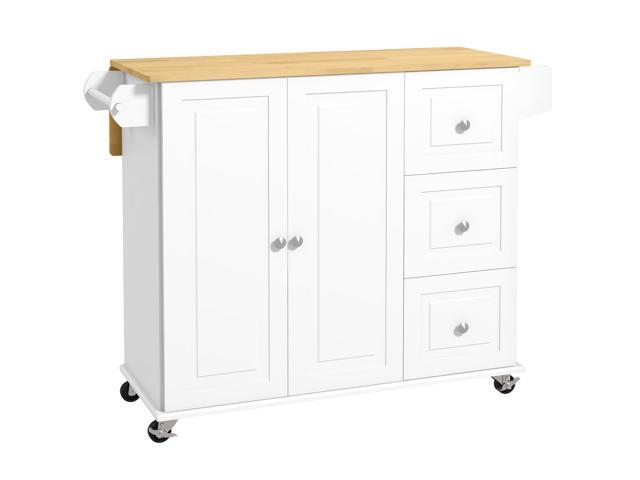 Click here for Aosom Kitchen Island with Drop Leaf  Rolling Kitch... prices