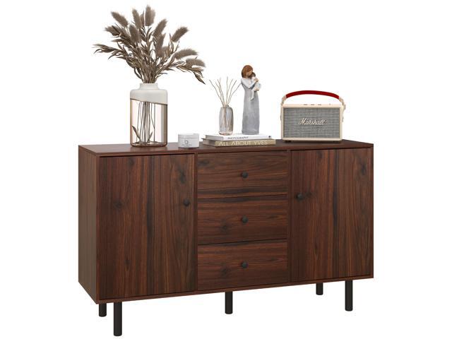 Click here for Aosom Retro Sideboard with 2 Cabinets 3 Drawers  B... prices