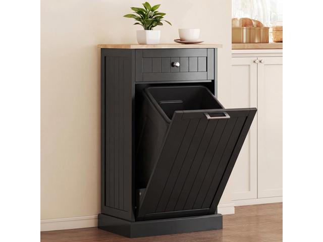 Click here for Aosom 10 Gallon Tilt Out Trash Cabinet  Wooden Hid... prices