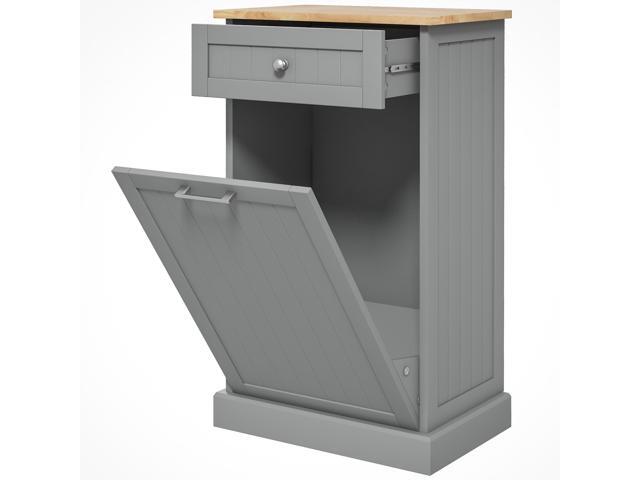 Click here for Aosom 10 Gallon Tilt Out Trash Cabinet  Wooden Hid... prices