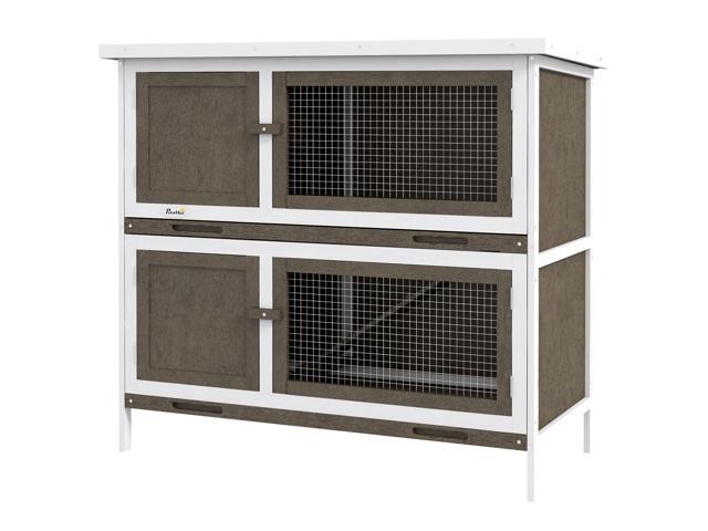 Click here for Aosom Wooden Bunny Hutch with Ramp  Indoor/Outdoor... prices