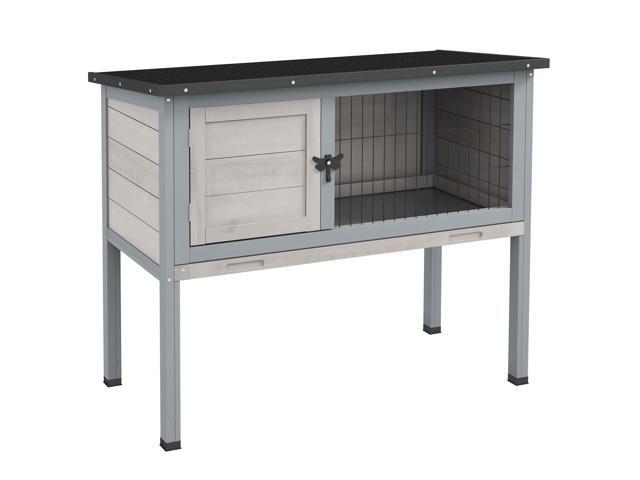 Click here for Aosom Elevated Rabbit Hutch  Wooden Bunny Cage wit... prices