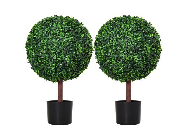Click here for Aosom 23.5 Artificial Boxwood Topiary Ball Tree  F... prices