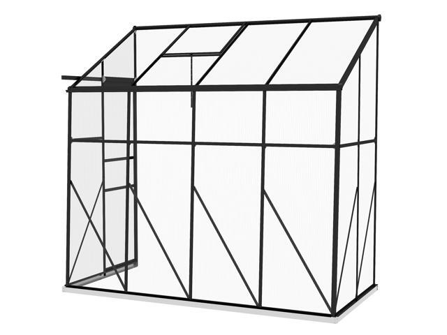 Click here for Aosom 8 x 4 Walk-in Polycarbonate Greenhouse  Lean... prices
