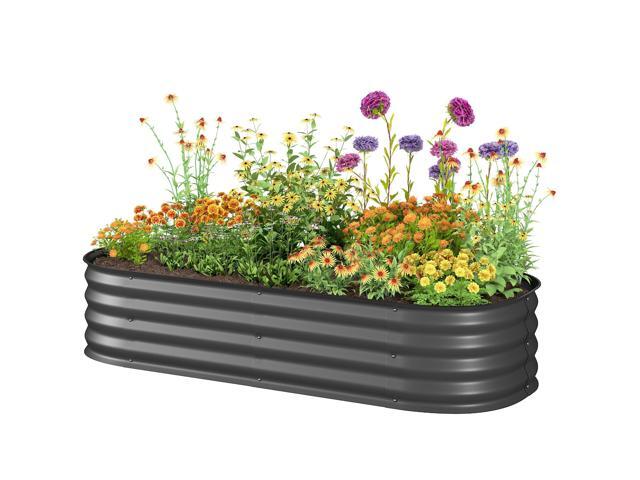 Click here for Aosom 4.9 x 2 x 1 Galvanized Raised Garden Bed Kit... prices