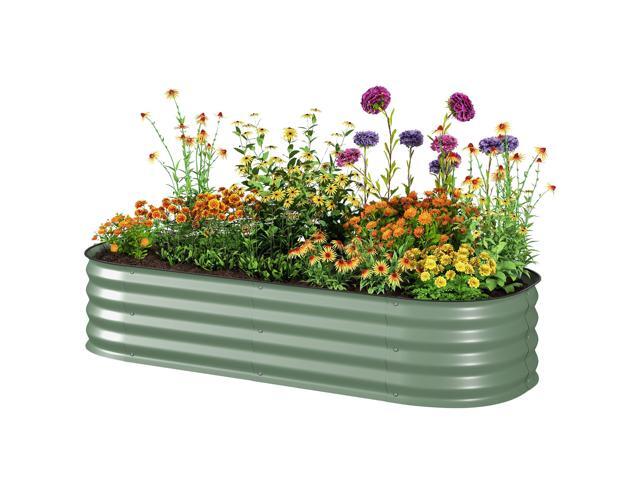 Click here for Aosom 4.9 x 2 x 1 Galvanized Raised Garden Bed Kit... prices