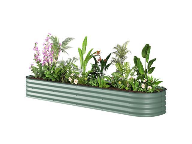 Click here for Aosom 7.9 x 2 x 1 Galvanized Raised Garden Bed Kit... prices