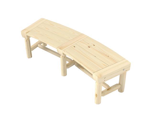 Click here for Aosom Wooden Garden Bench  Semicircular Round Outd... prices