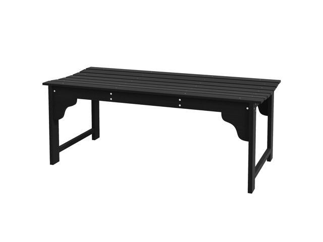 Click here for Aosom Slatted Wooden Garden Bench  Curved Seat Fro... prices