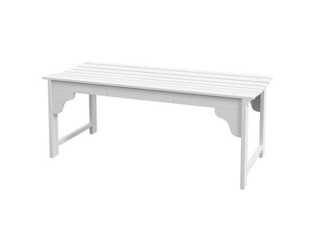 Click here for Aosom Slatted Wooden Garden Bench  Curved Seat Fro... prices